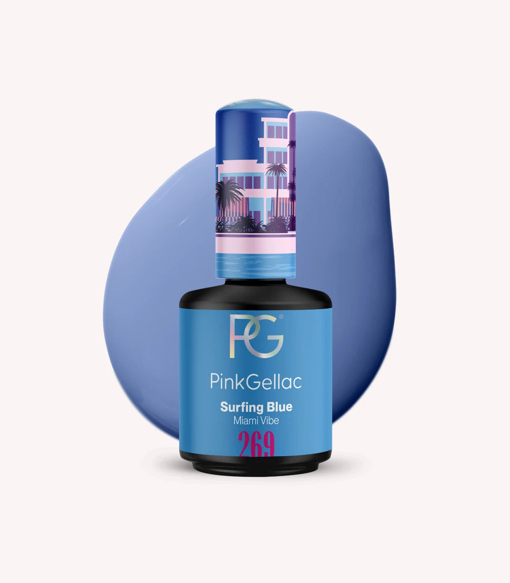 269 Surfing Blue - Blue Gel Polish - Pink Gellac
