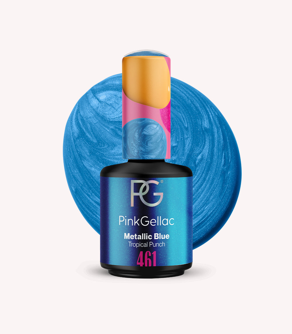 461 Metallic Blue | Mettalic Blue Gel Polish | Pink Gellac