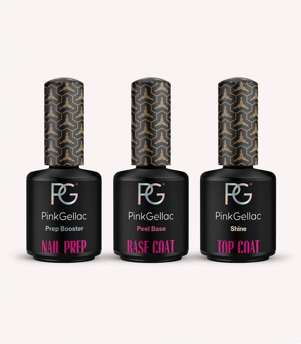 Set of 3 Gel Polish Essentials | Gel Polish | Pink Gellac