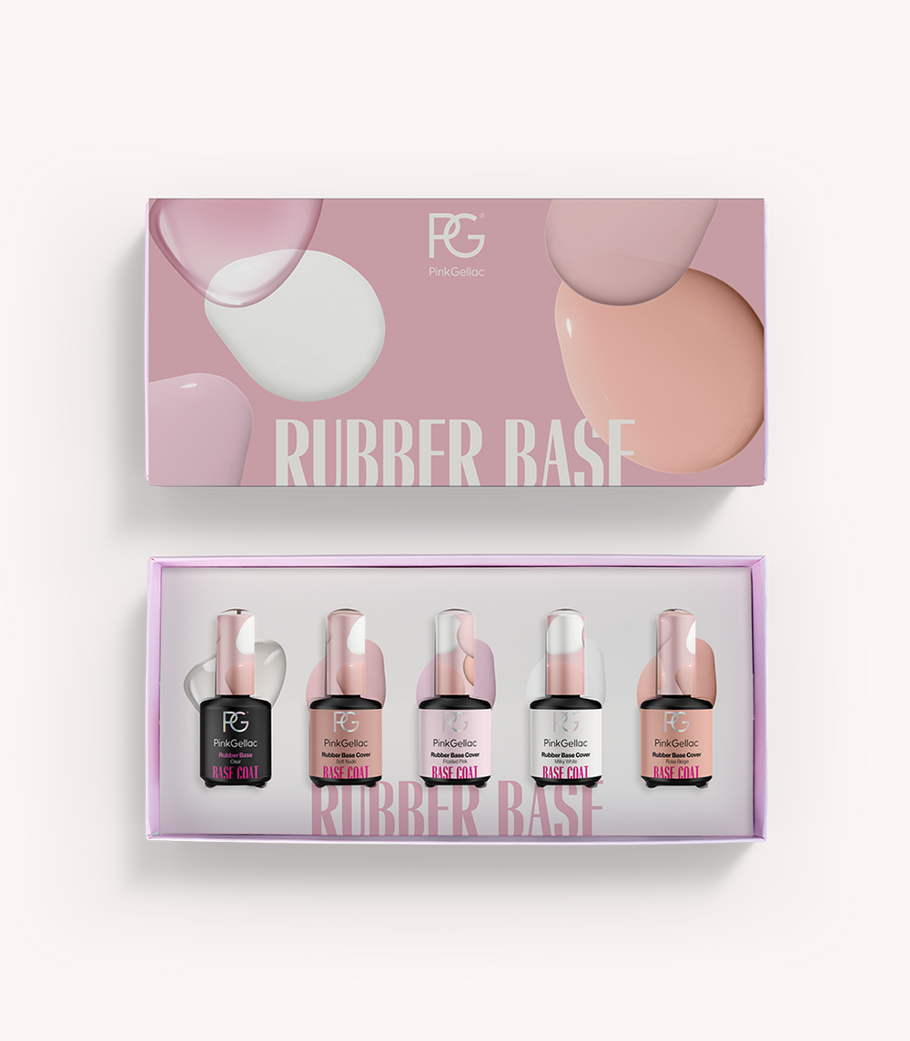Rubber Base Set - Gekleurde Base Coat Collectie - Pink Gellac