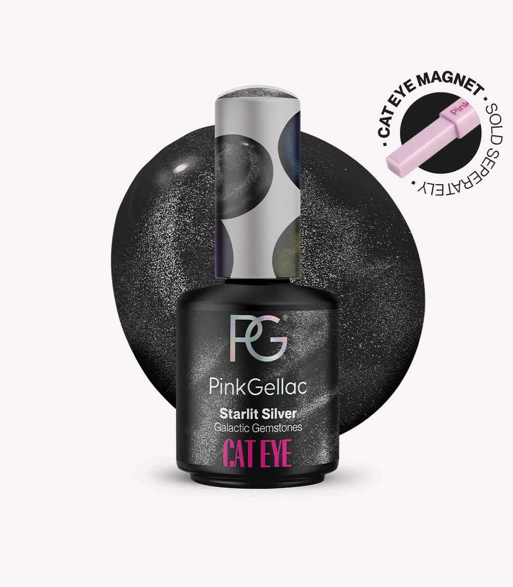 Starlit Silver | Cat Eye Gel Polish | Pink Gellac